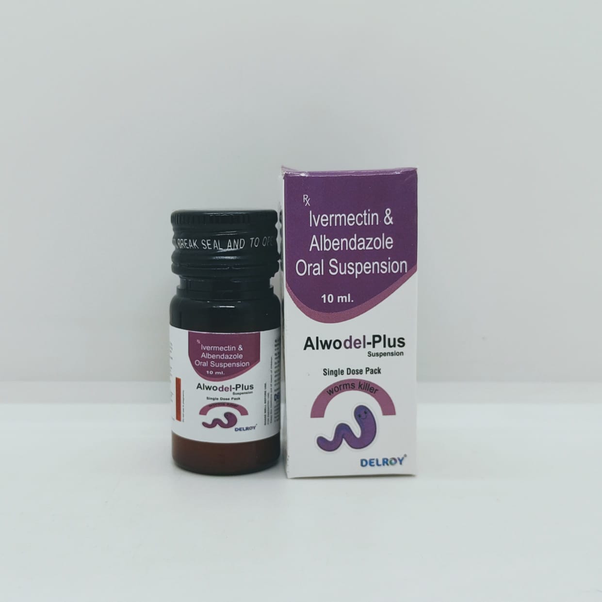 Alwodel-Plus Suspension | Albendazole 200mg & Ivermectin 1.5mg
