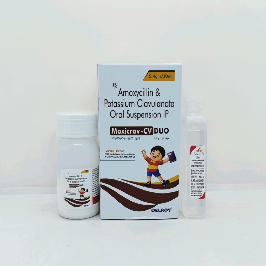 Moxicrov-CV Duo Dry Syrup | Amoxycillin 400mg + Clav 57mg