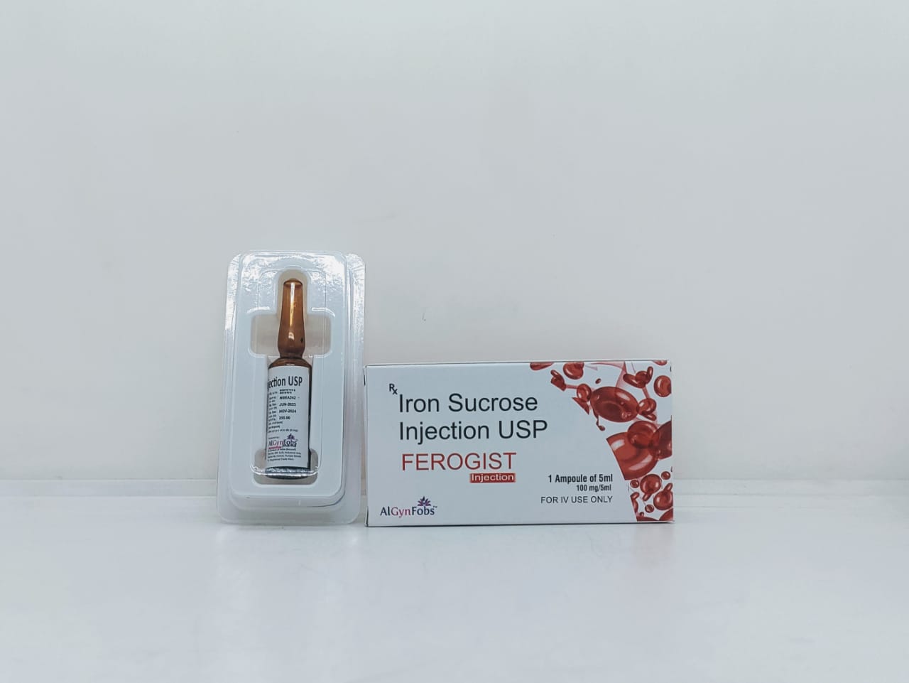 Ferogist Injection | Iron Sucrose 100mg (5ml) for Anemia